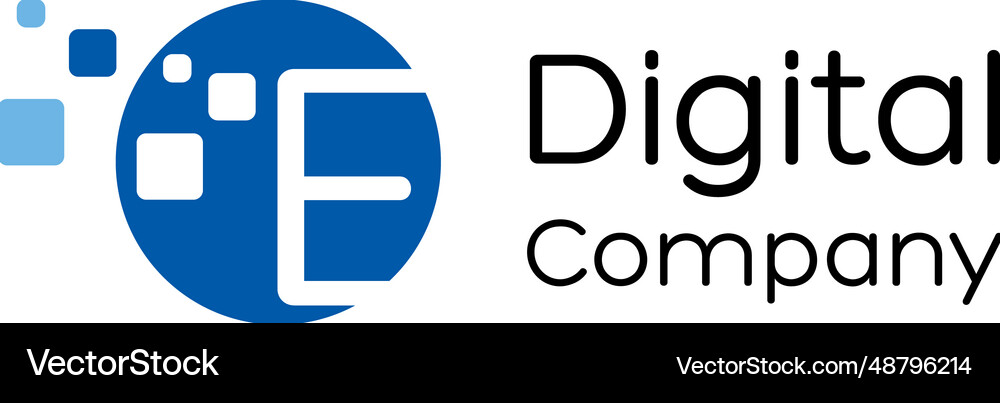 Letter e digital logo Royalty Free Vector Image
