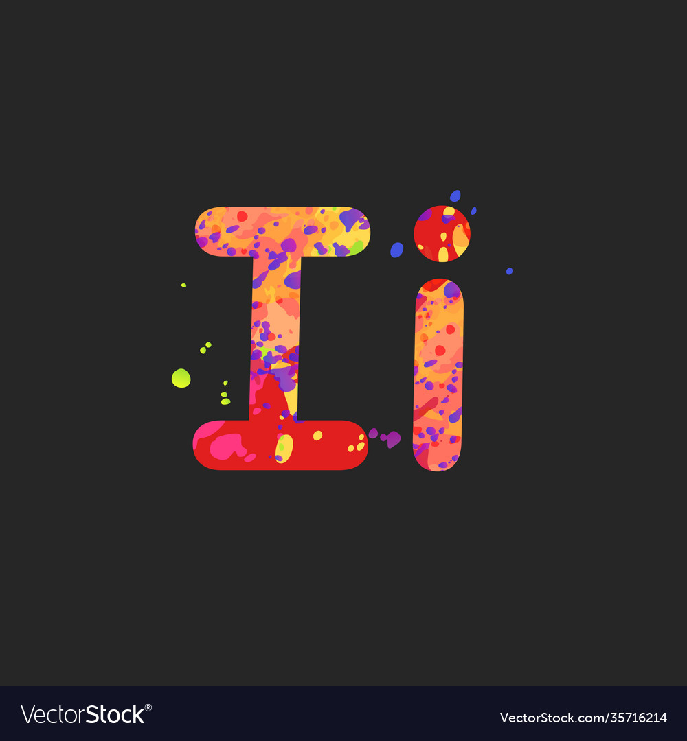 Letters i uppercase and lowercase Royalty Free Vector Image