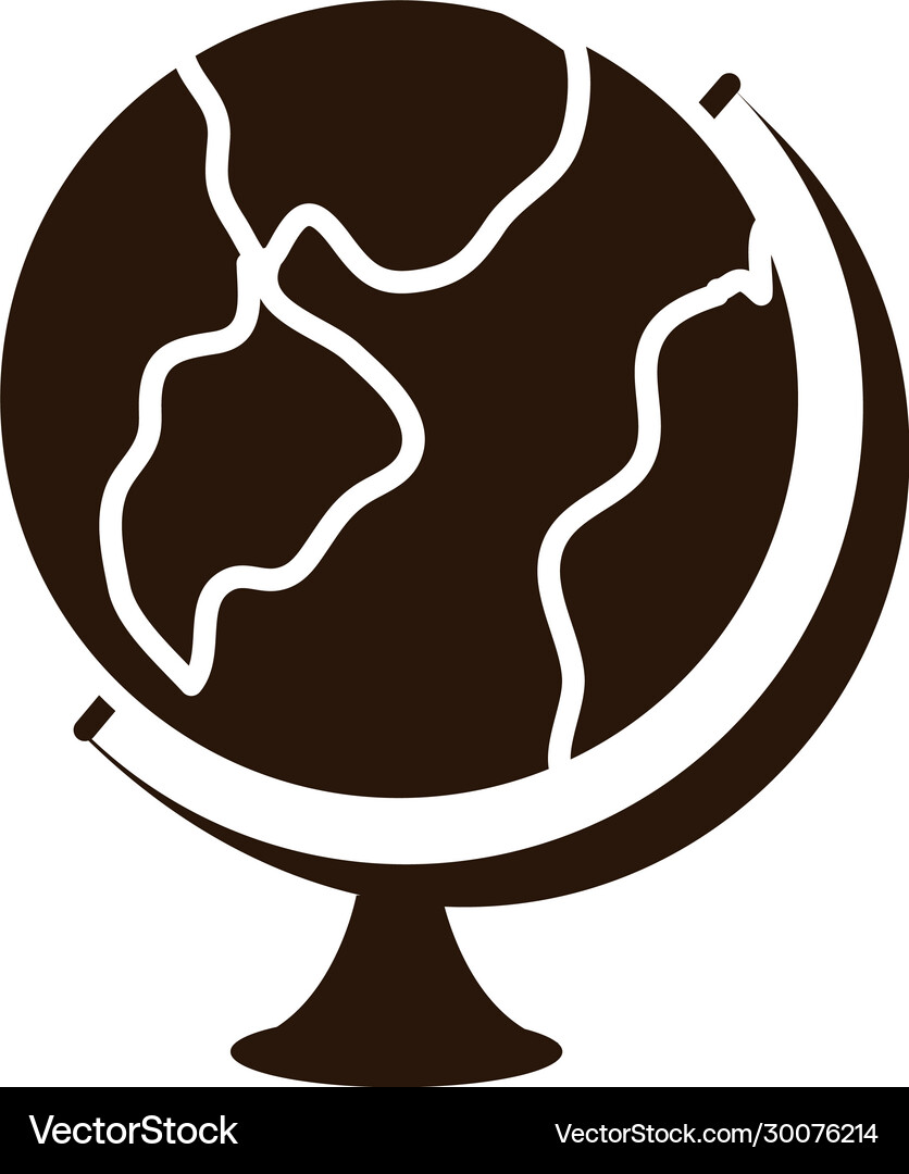 School education globe geography map supply Vector Image