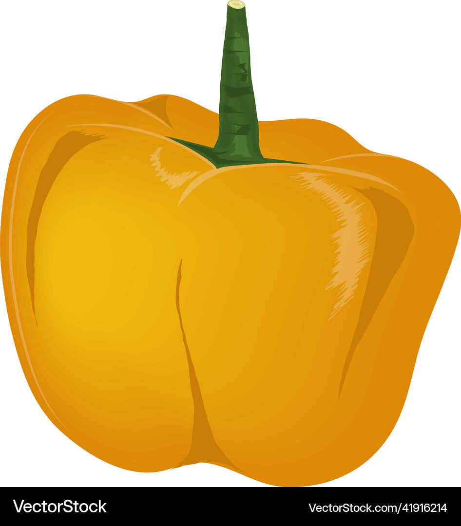 Yellow pepper vegetable icon Royalty Free Vector Image