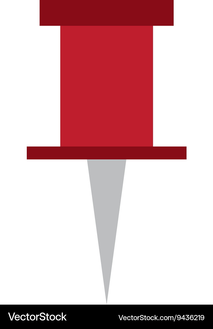 Red thumbtack icon Royalty Free Vector Image - VectorStock