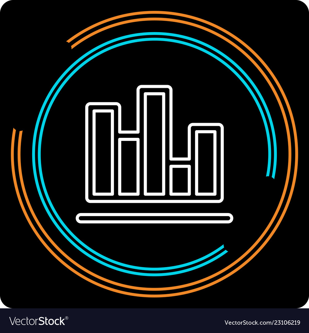 Simple Chart Thin Line Icon Royalty Free Vector Image 