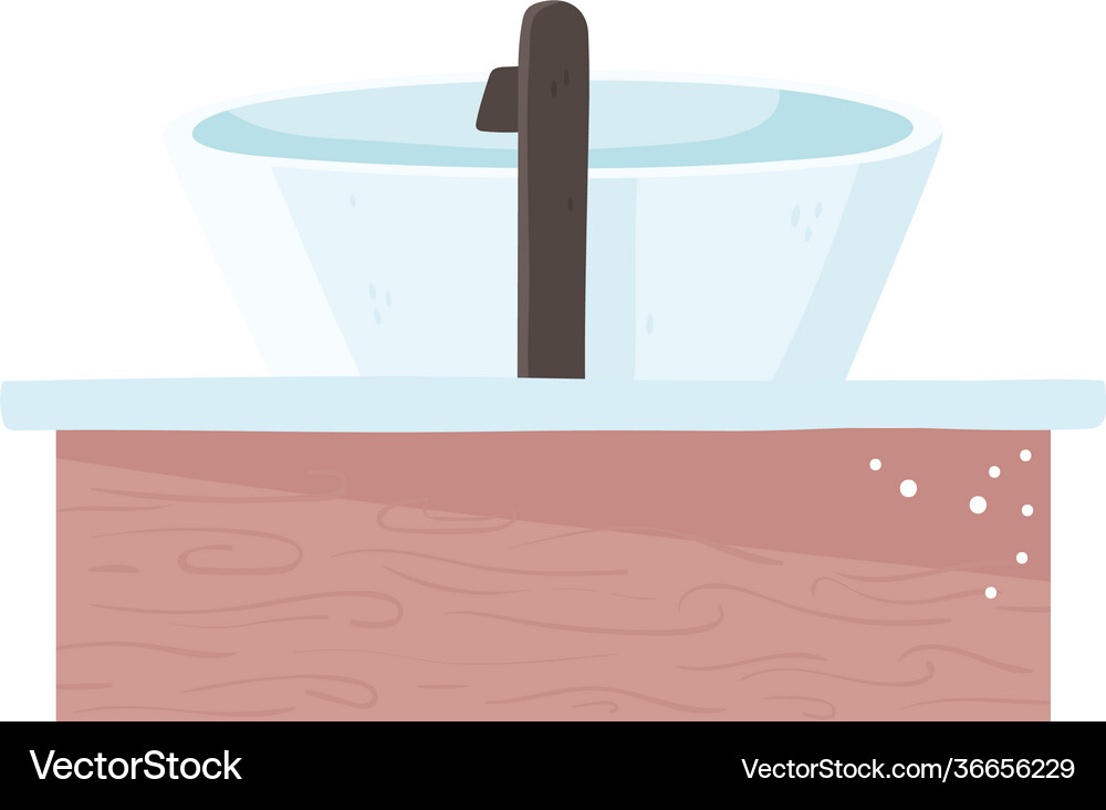 Bathroom sink faucet Royalty Free Vector Image