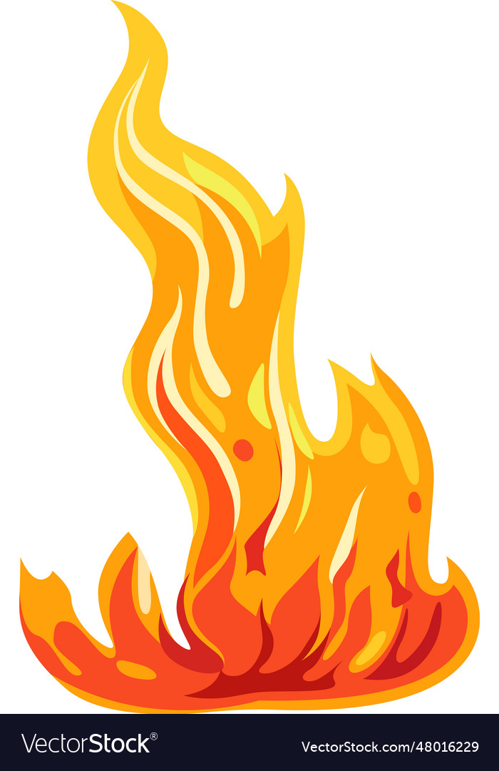 Burning fire Royalty Free Vector Image - VectorStock
