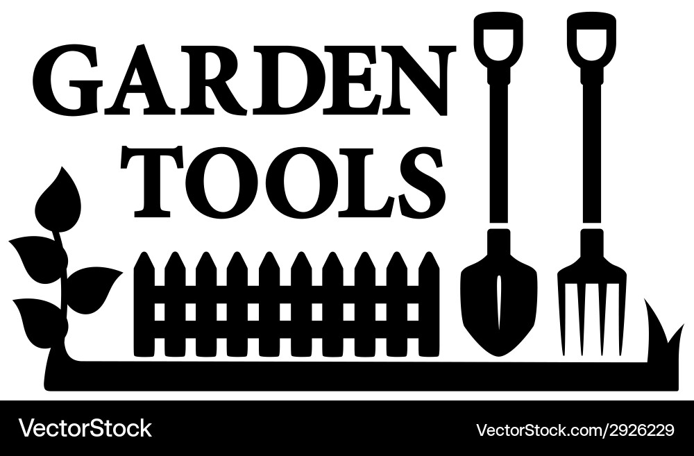 Gardening tools symbol Royalty Free Vector Image