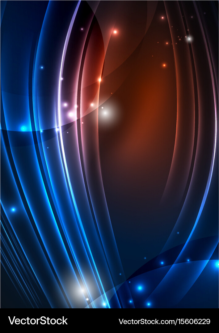 Glowing futuristic lines Royalty Free Vector Image
