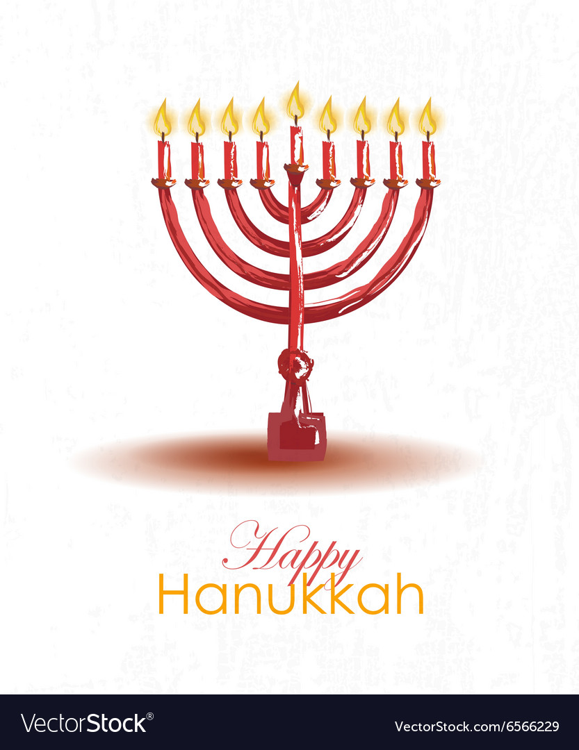 Hand Drawn Hanukkah Card Template Royalty Free Vector Image