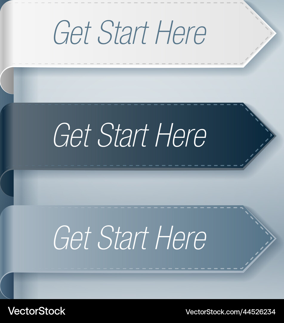 Get start here Royalty Free Vector Image - VectorStock
