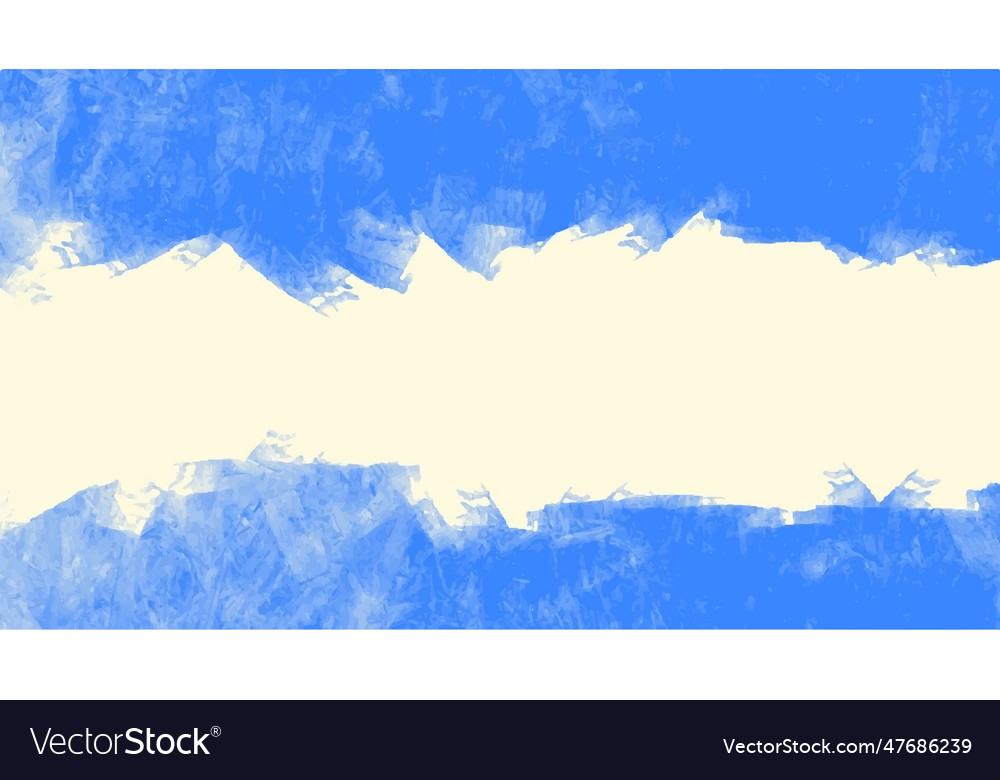 Abstract blue watercolor backgroundhand painted Vector Image