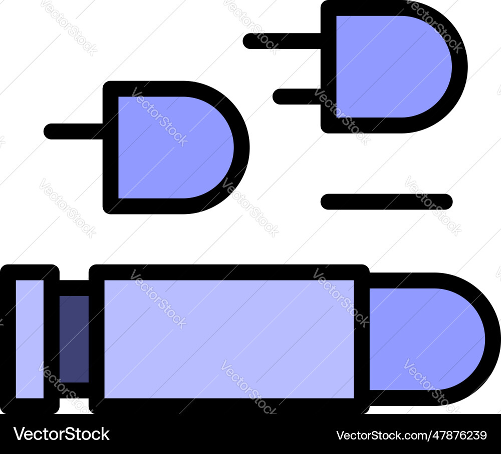 Fast bullet icon flat Royalty Free Vector Image