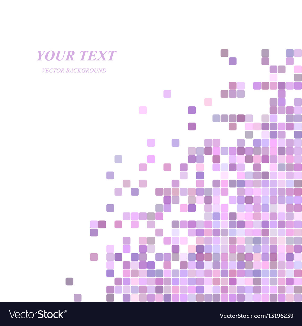 Pink pixel square pattern background design Vector Image
