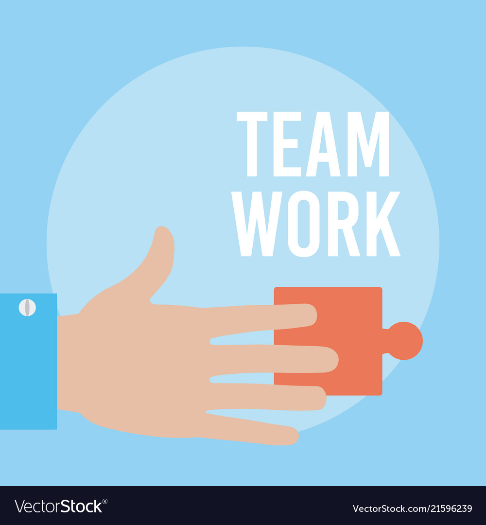 Teamwork and support Royalty Free Vector Image