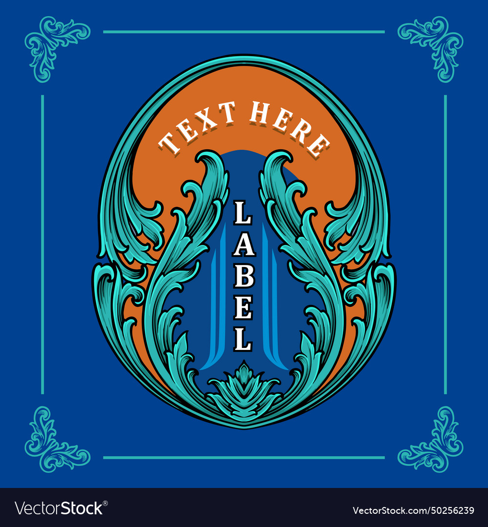 Trademark template label Royalty Free Vector Image