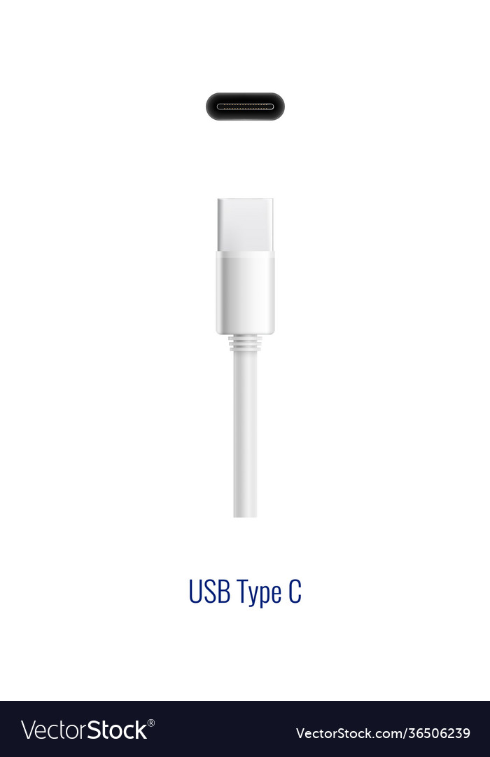 White type-c composition Royalty Free Vector Image