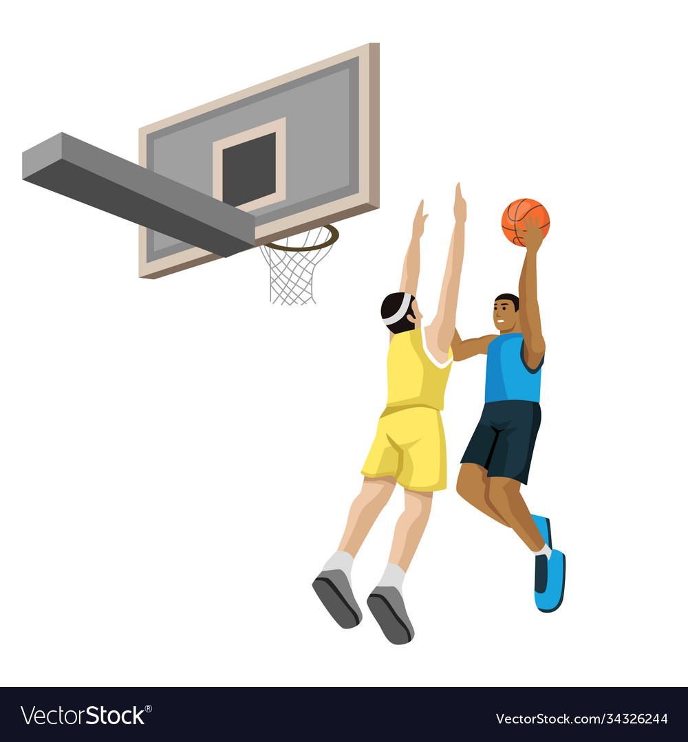 Boys playing basketball Royalty Free Vector Image