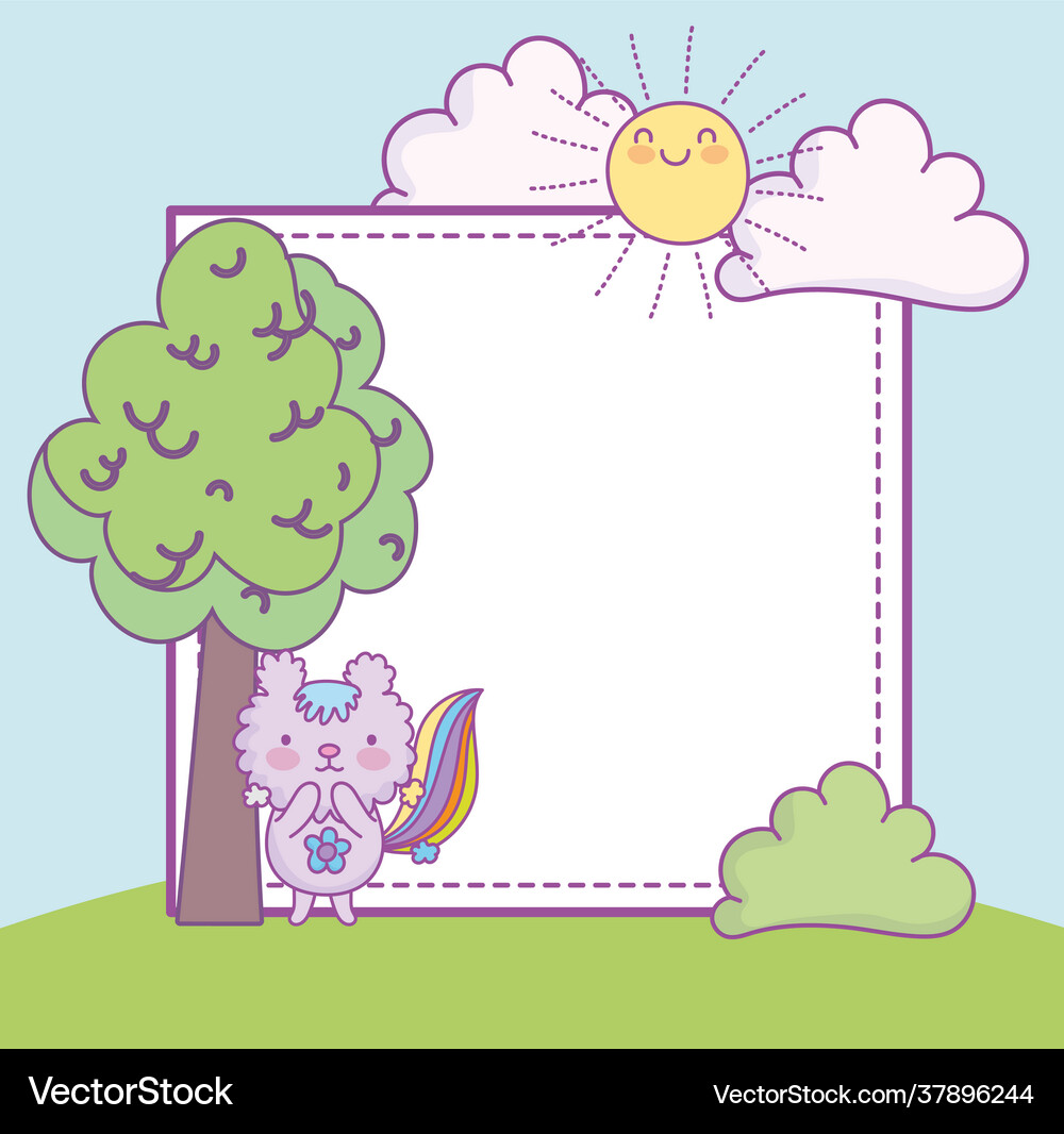 Cute animal postcard Royalty Free Vector Image
