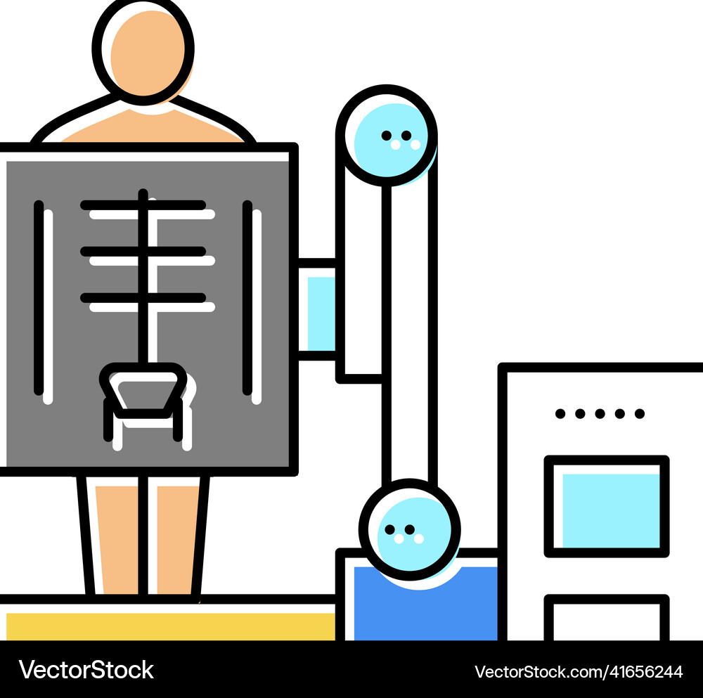 Fluoroscopy radiology color icon Royalty Free Vector Image