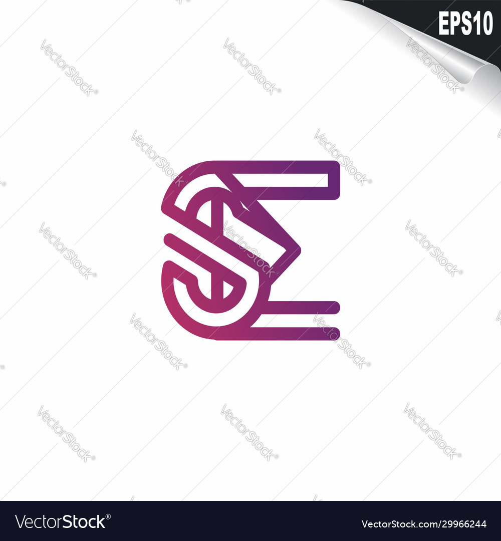 Initial se logo monogram design template simple Vector Image