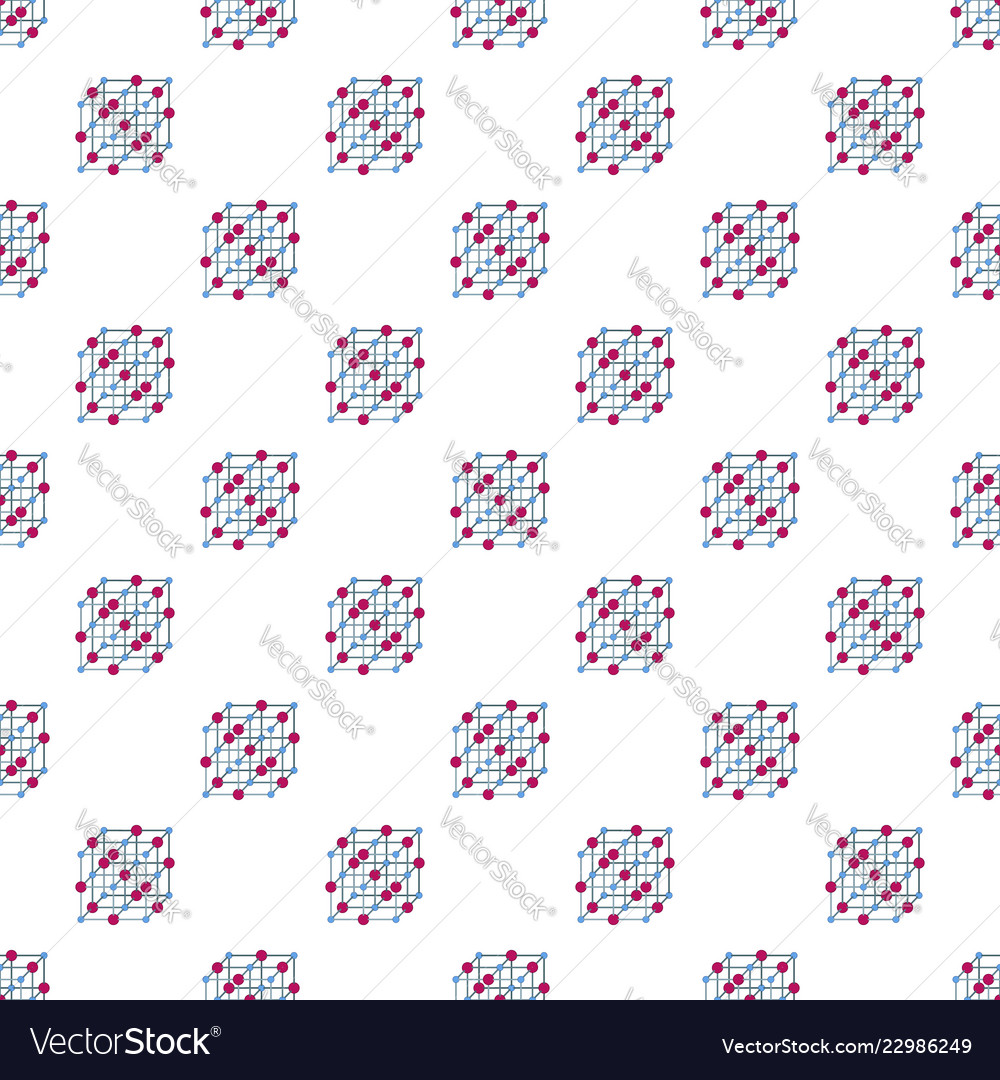 Atomic cube pattern seamless Royalty Free Vector Image