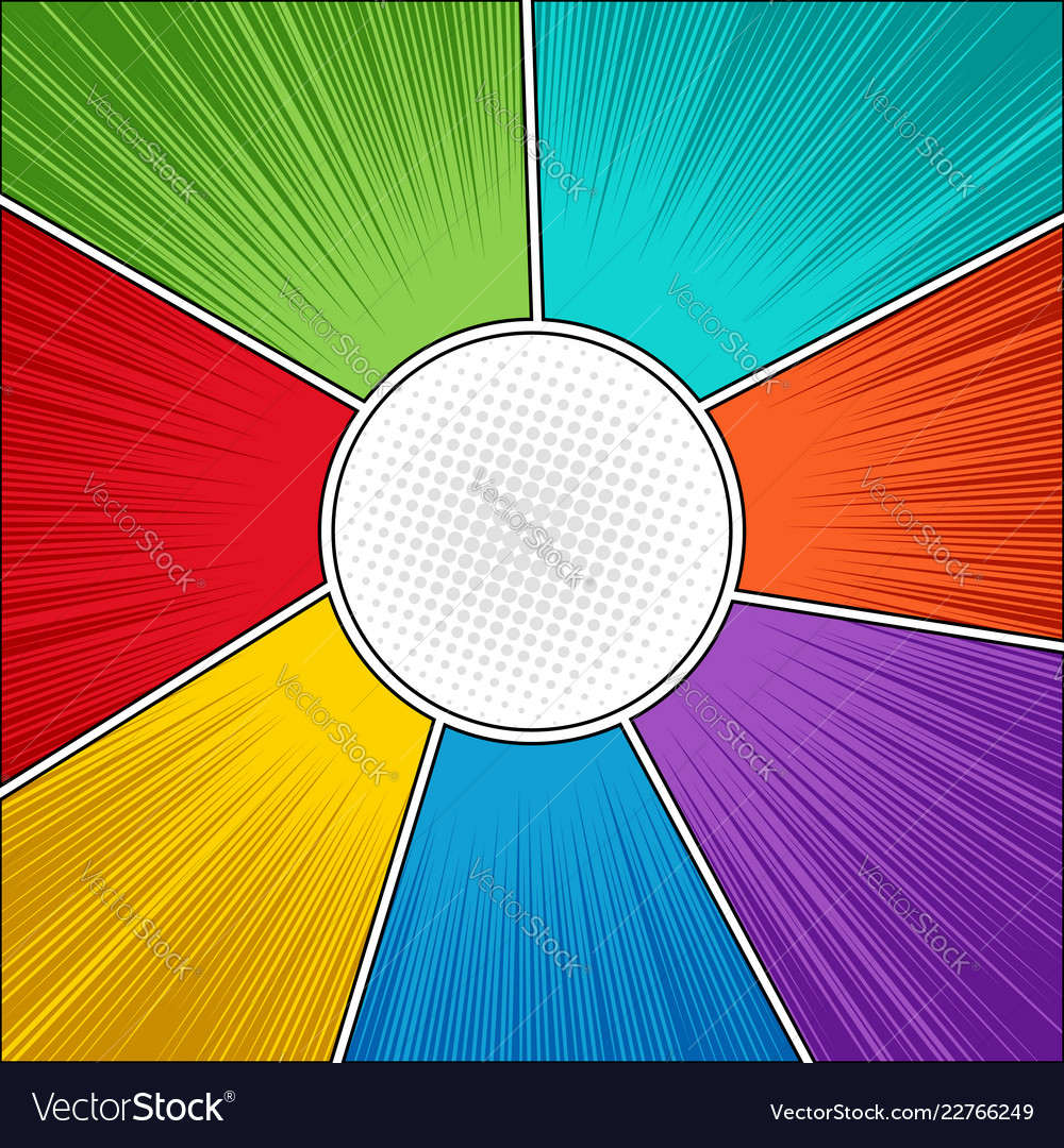 Comic bright explosive template Royalty Free Vector Image