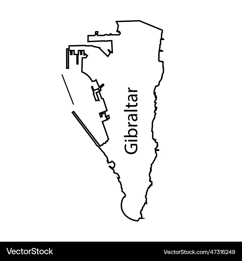 Gibraltar map icon Royalty Free Vector Image - VectorStock