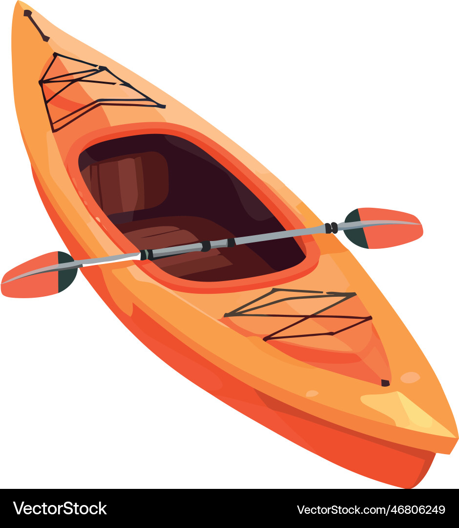 Paddling canoe adventure Royalty Free Vector Image