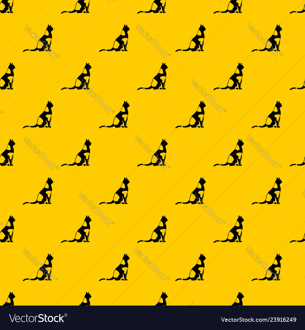Sitting cat pattern Royalty Free Vector Image - VectorStock