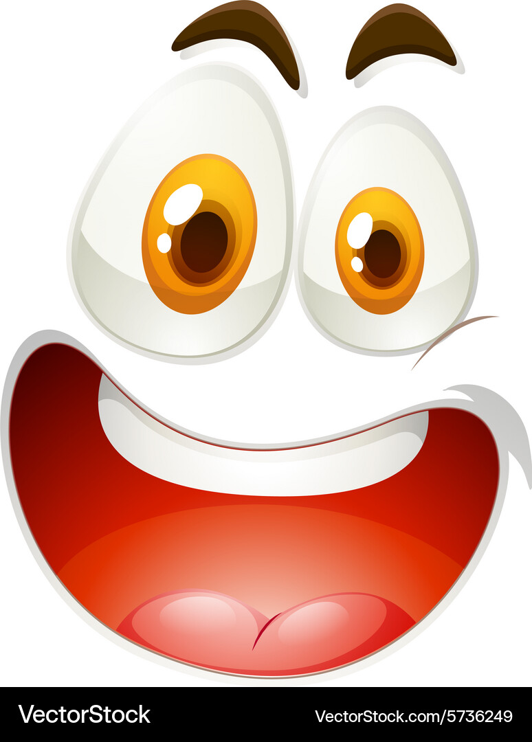 Smiling Face Cartoon Illustration Royalty Free Vector Image
