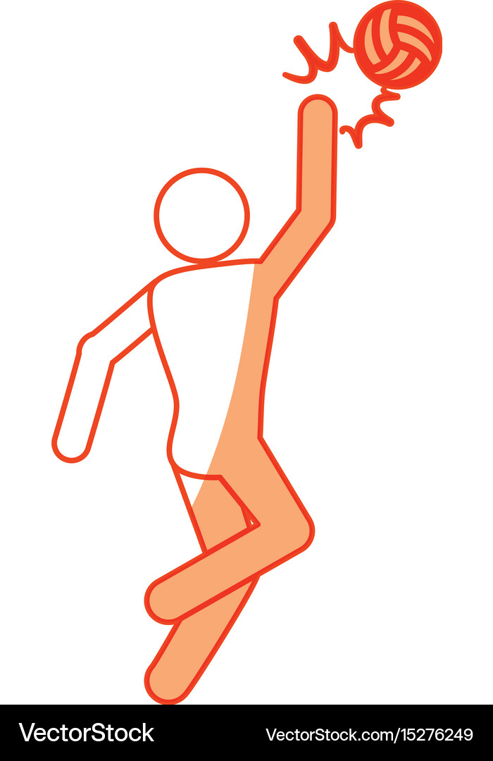 Volleyball player pictograph Royalty Free Vector Image