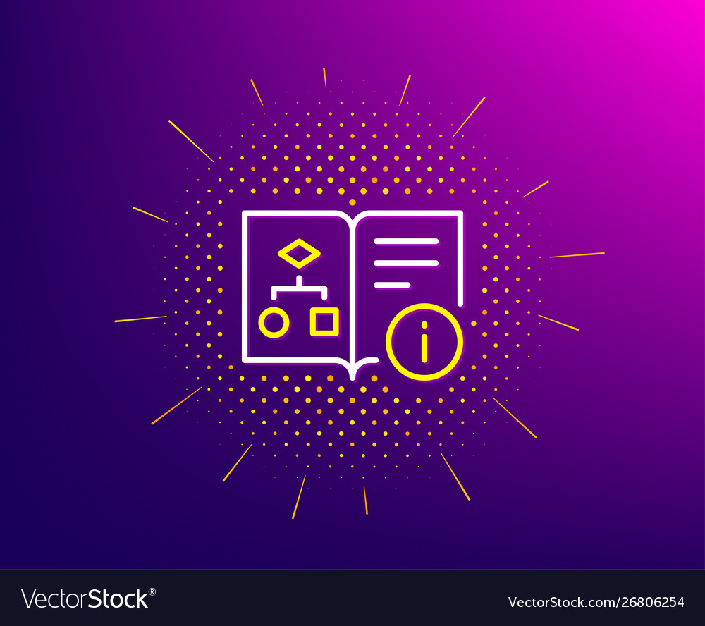 Technical algorithm line icon project Royalty Free Vector Technical algorithm line icon project Royalty Free Vector