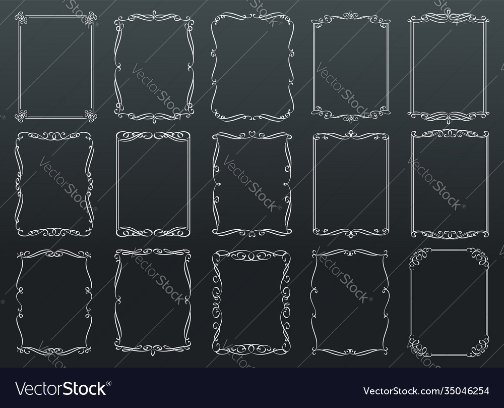 Vintage ornamental rectangular frames Royalty Free Vector