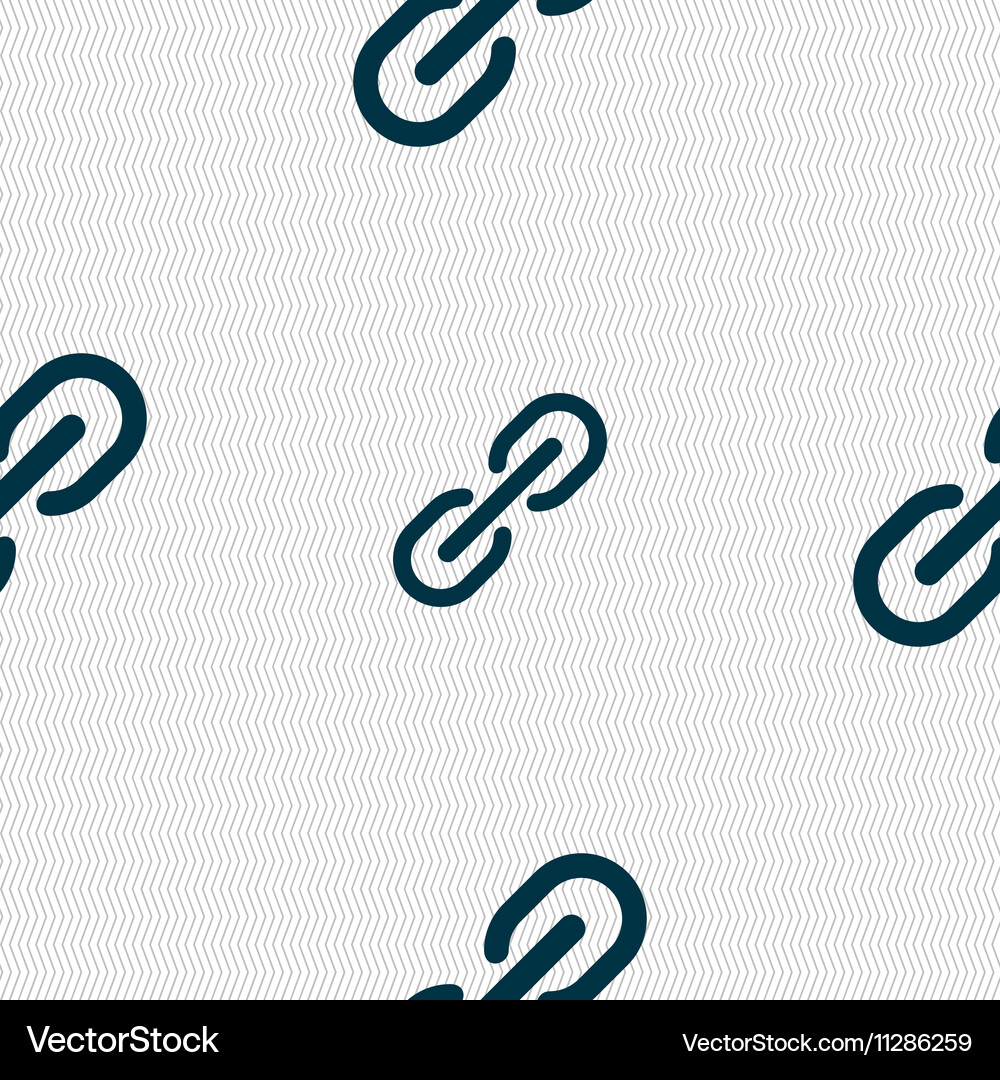 Chain icon sign seamless pattern with geometric Vector Image