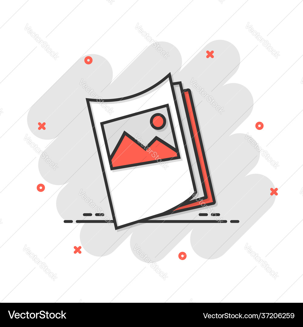 Flyer leaflet icon in comic style brochure sheet Vector Image