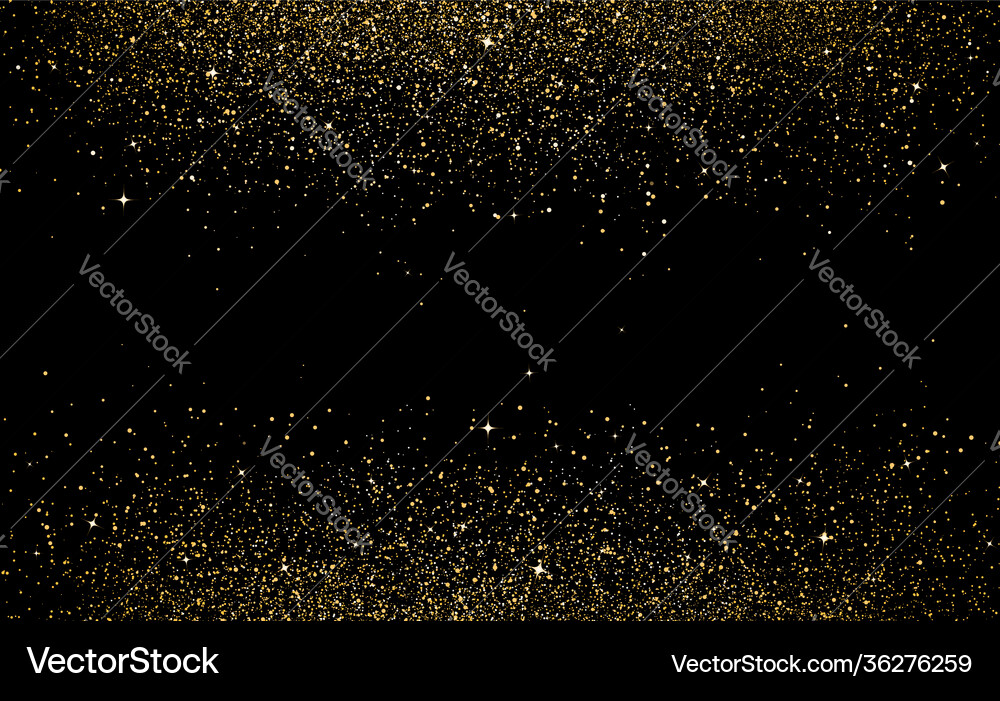 Gold stars dots scatter texture confetti Vector Image