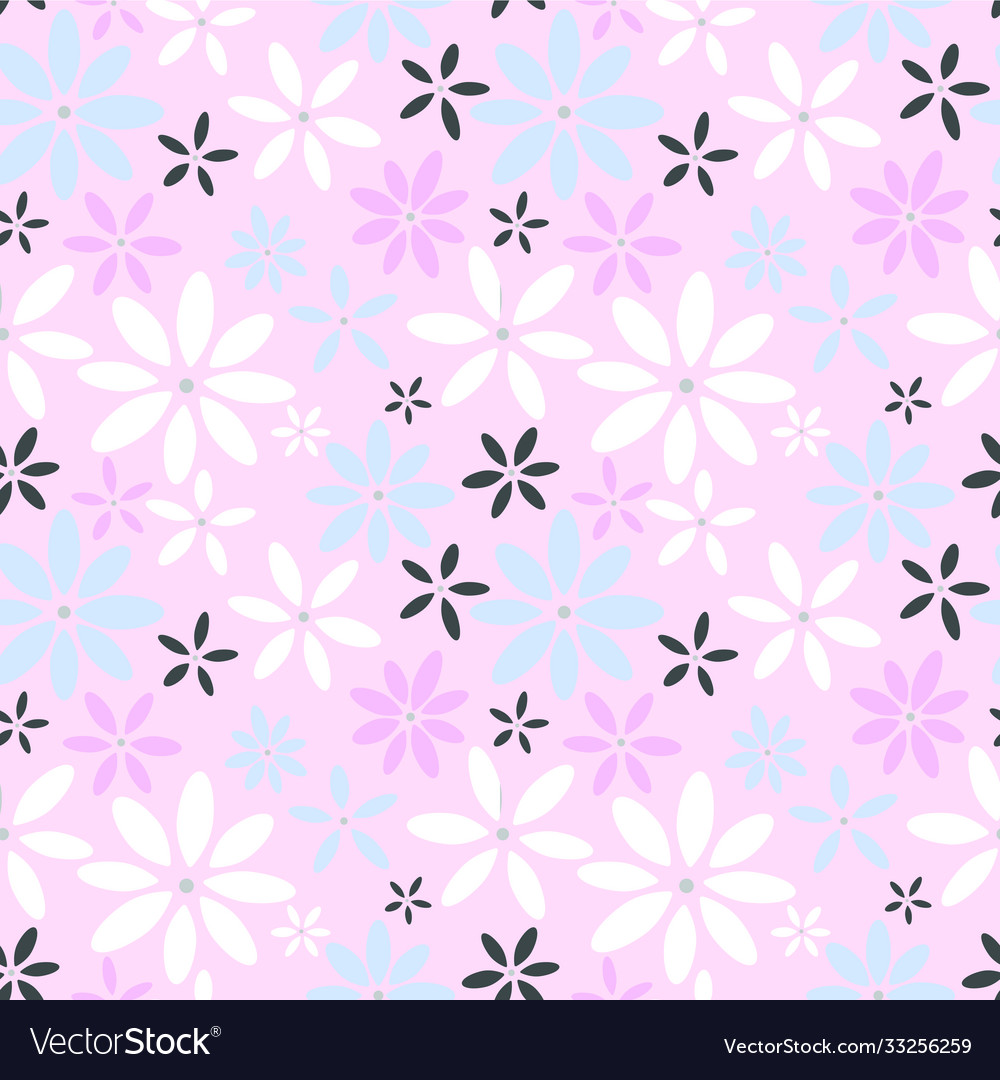 Seamless floral repeat pattern design Royalty Free Vector