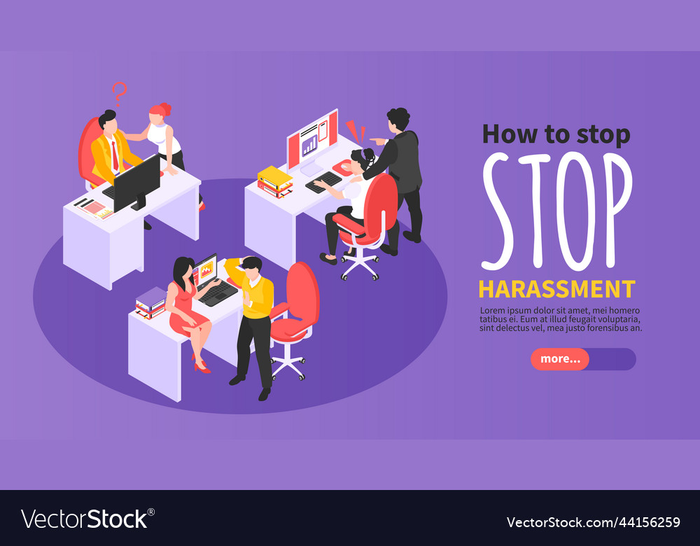 Sexual Harassment Banner Royalty Free Vector Image