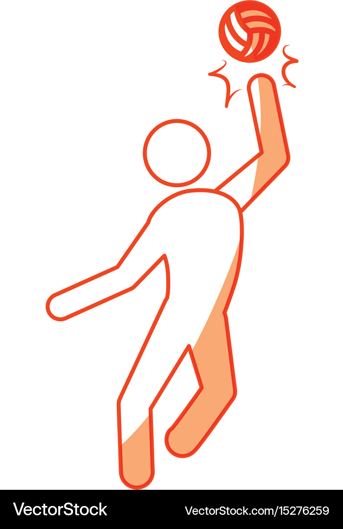 Volleyball player pictograph Royalty Free Vector Image