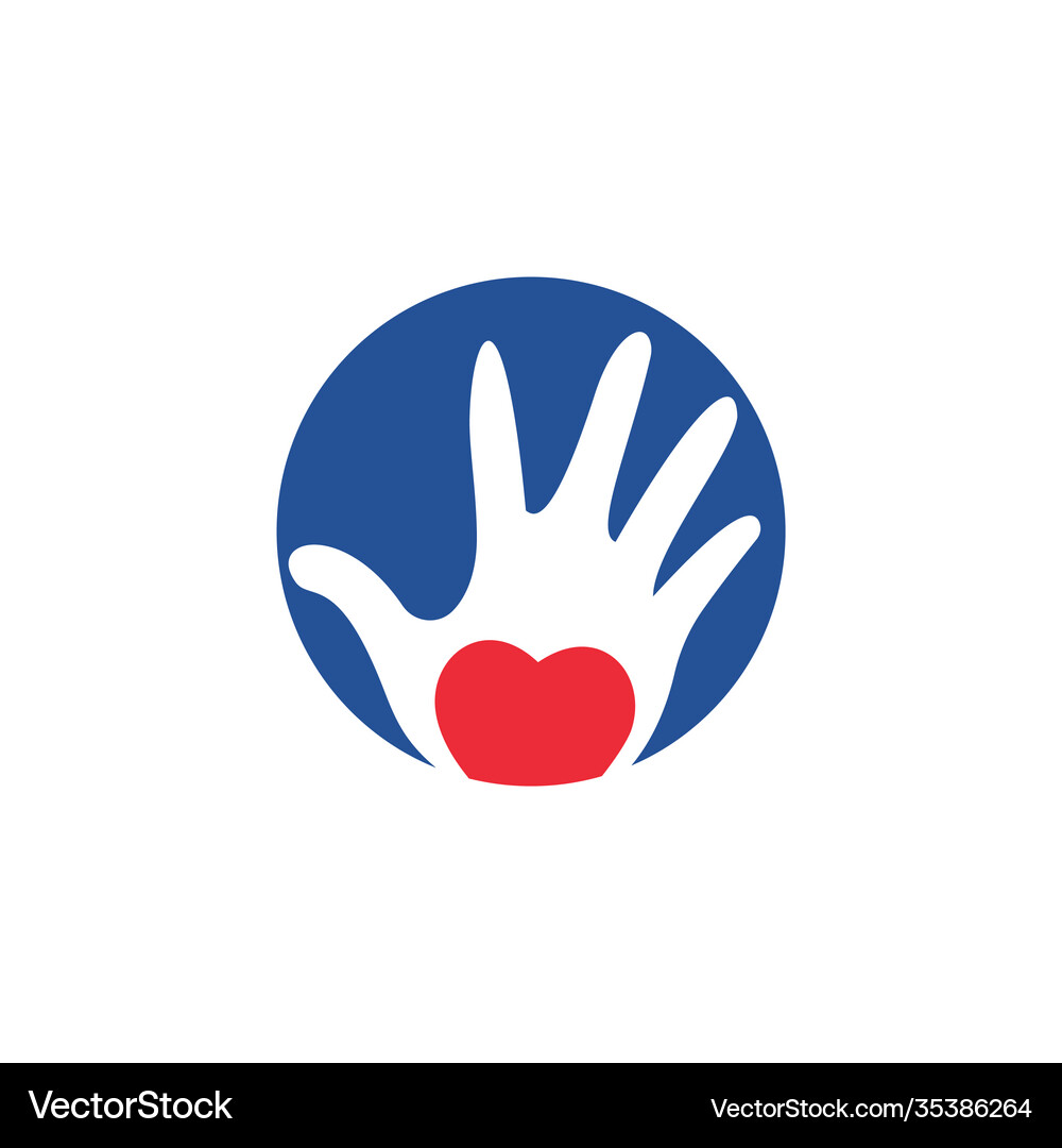 Charity and kindness logo design concept Vector Image