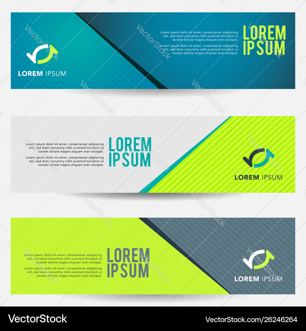 Geometric banner web template abstract tosca green