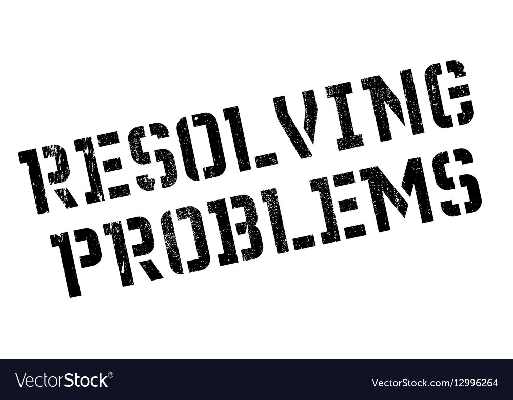 Resolving Problems rubber stamp Royalty Free Vector Image