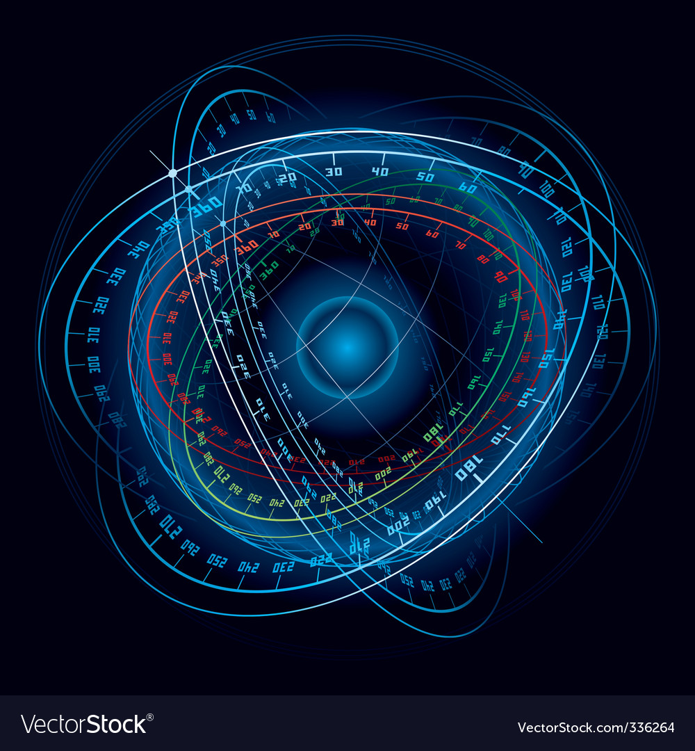 Space navigation sphere Royalty Free Vector Image