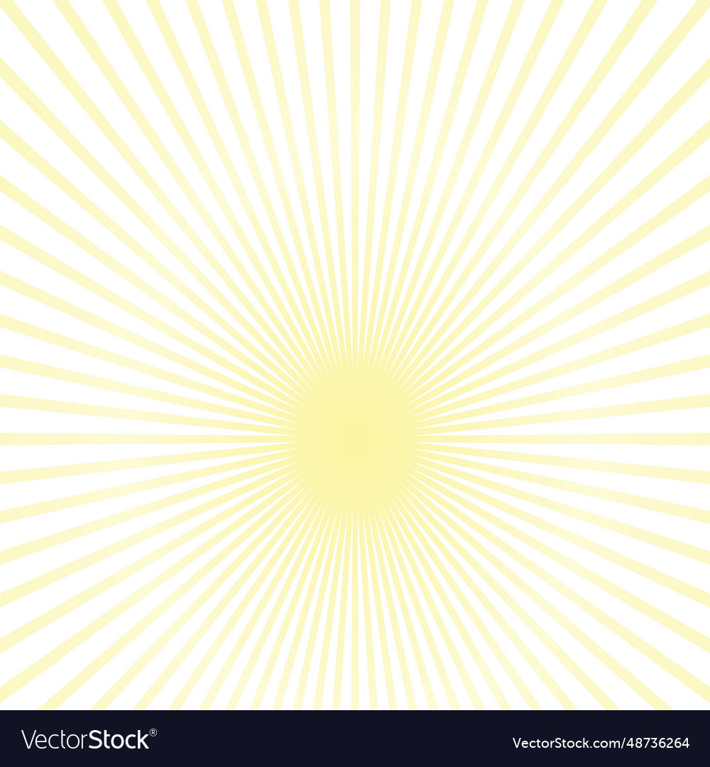 Sun Rays Retro Vintage Style On Yellow Background Vector Image