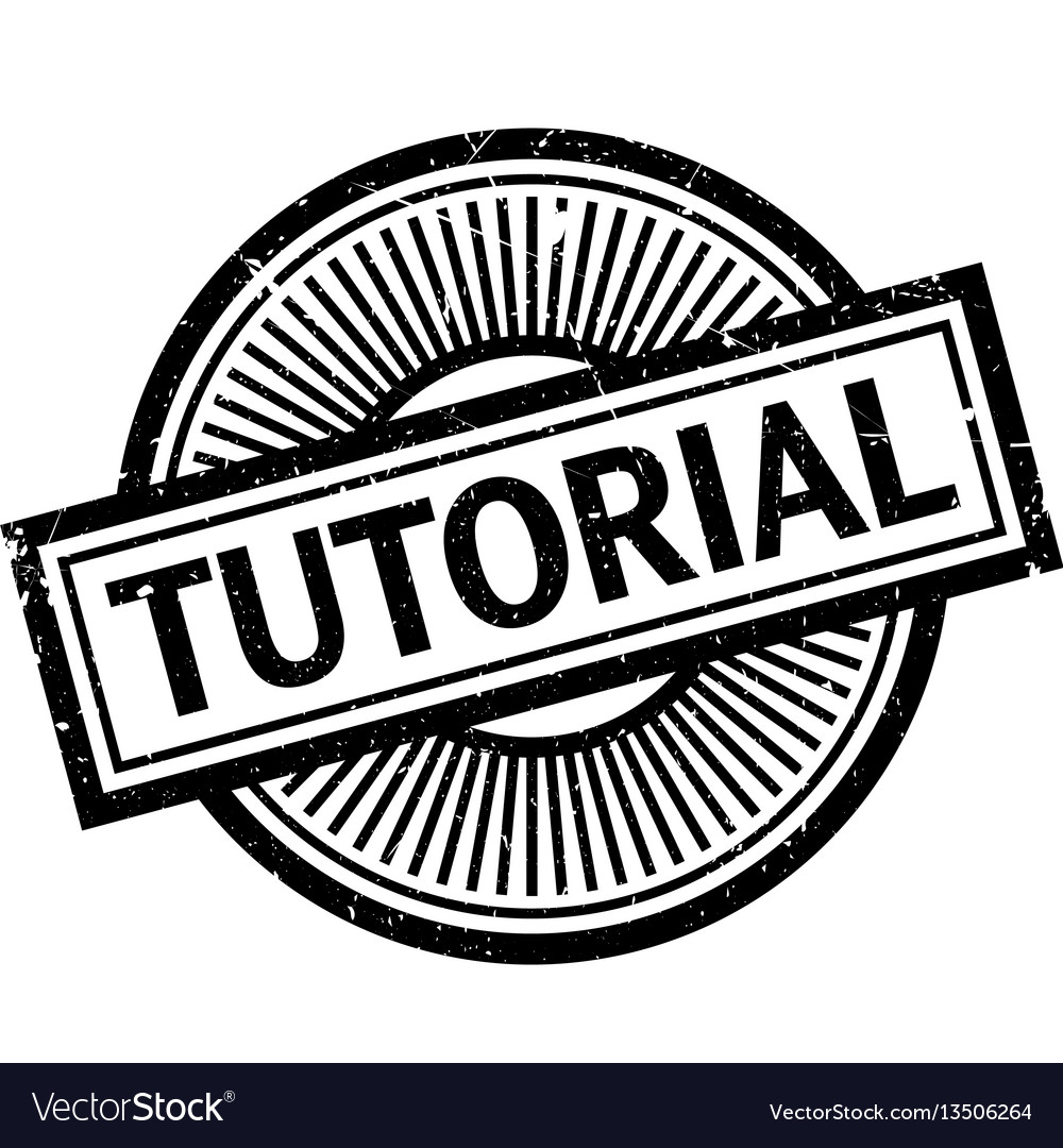 Tutorial rubber stamp Royalty Free Vector Image