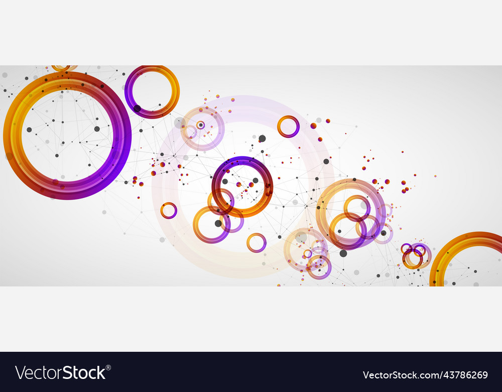 Abstract background with gradient circles Vector Image