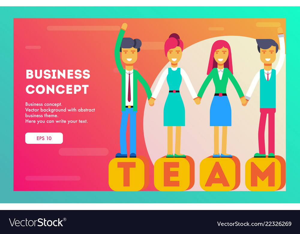 Business concept team Royalty Free Vector Image