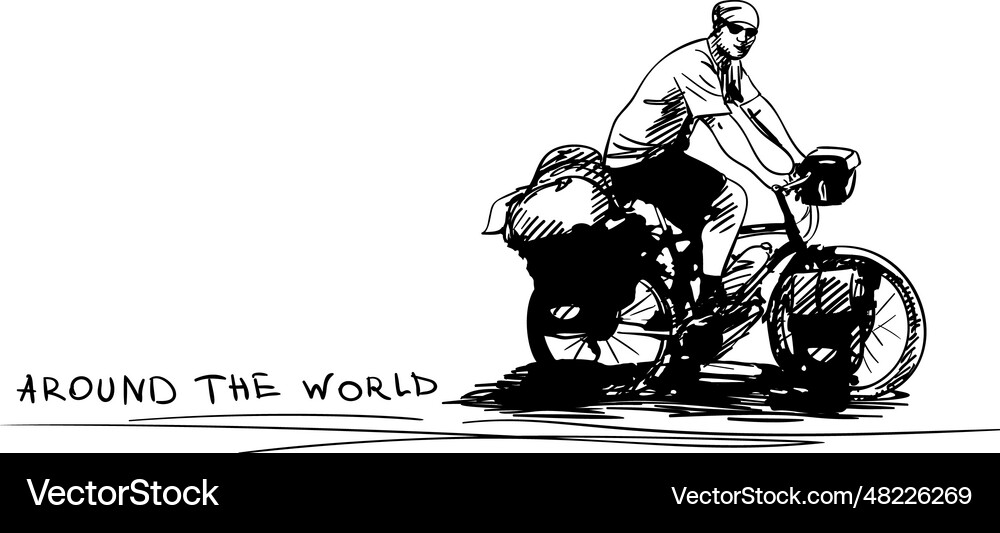 Cyclist Royalty Free Vector Image - VectorStock