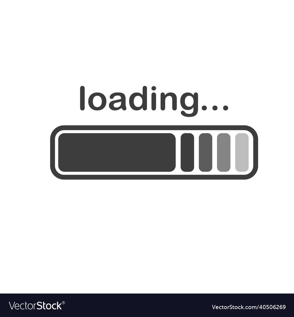 Loading battery power powerloading Royalty Free Vector Image