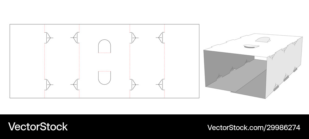 Cardboard cover beer die cut template Royalty Free Vector