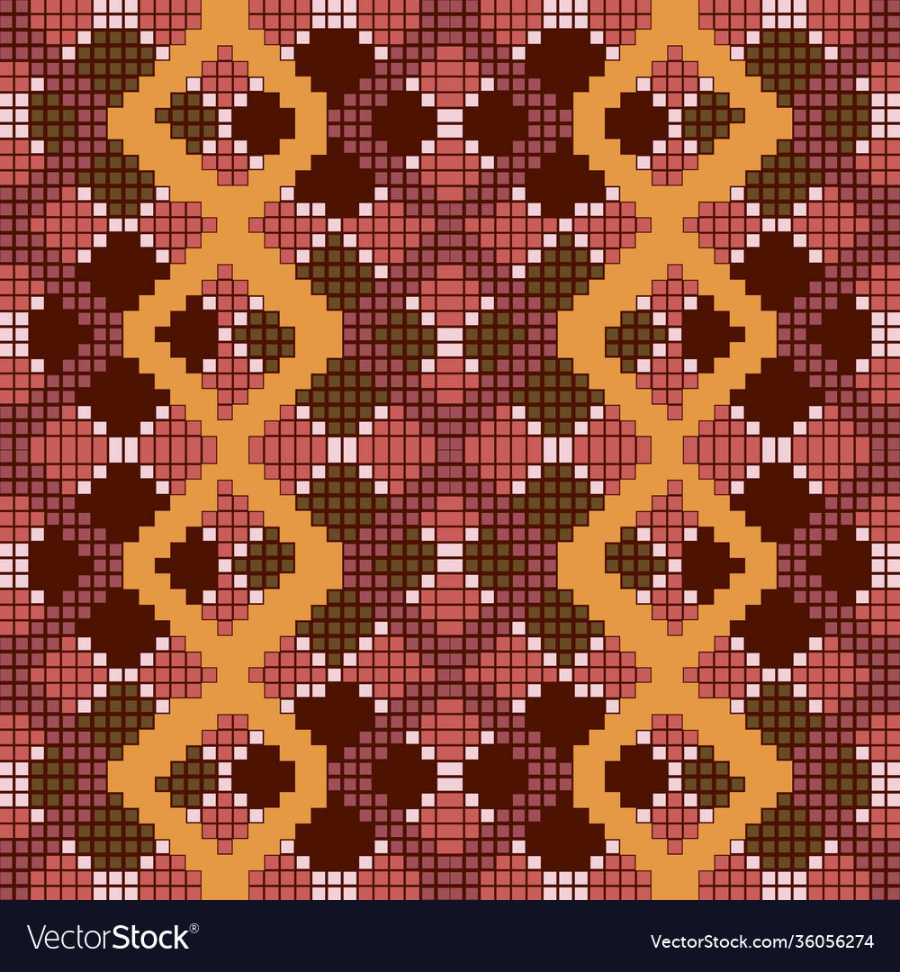 Digital squares seamless pattern colorful tribal Vector Image
