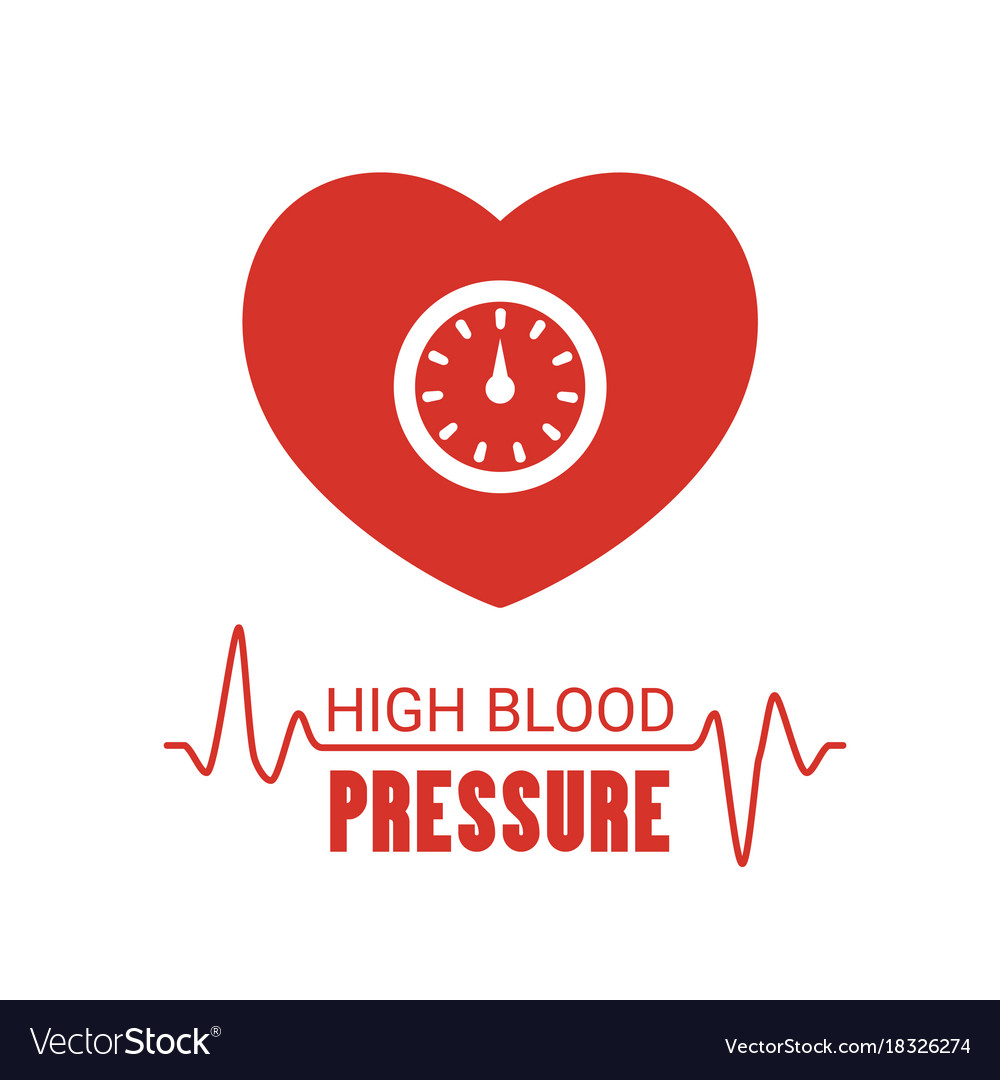 High Blood Pressure Icon Blood Pressure Icon Vector Image